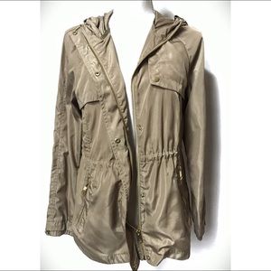 Zara | Jackets & Coats | Zara Basic Tan Hooded Jacket Large | Poshmark